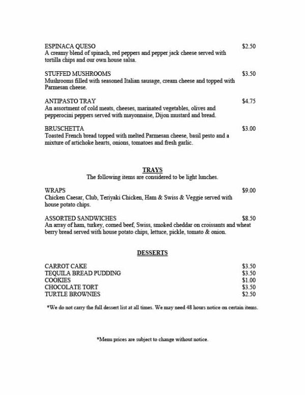 Catering - Baxter's Interurban Grill